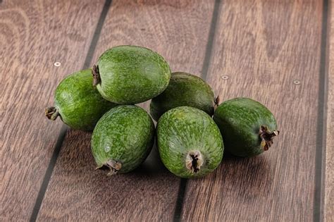 Premium Photo Fresh Sweet Juicy Ripe Feijoa