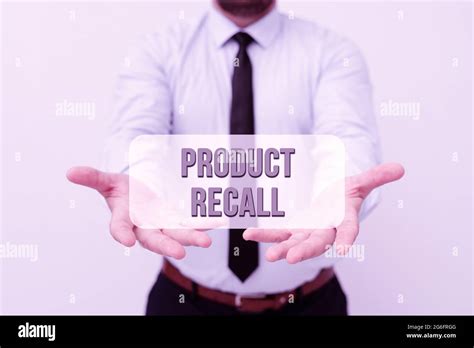 Hand Writing Sign Product Recall Internet Concept Request To Return The Possible Product Issues