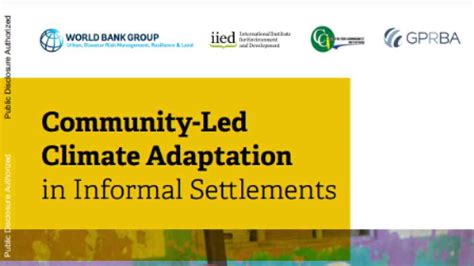 Community Led Climate Adaptation In Informal Settlements Preventionweb
