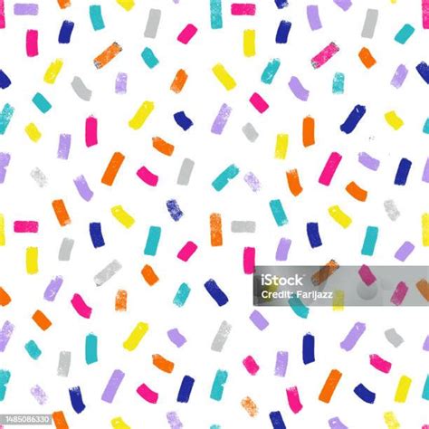 여러 가지 빛깔의 파티 색종이 벡터 원활한 배경 패턴 계절에 대한 스톡 벡터 아트 및 기타 이미지 계절 공휴일 귀여운 Istock