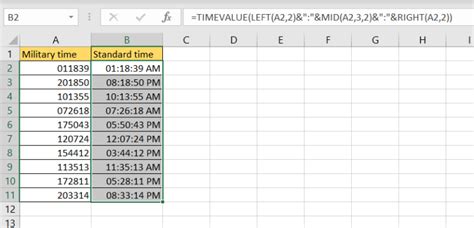 How To Convert Military Time To Standard Time In Excel Spreadcheaters