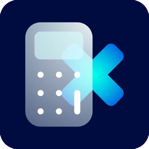 Calculator Glassmorphism Dark Gradient Icon