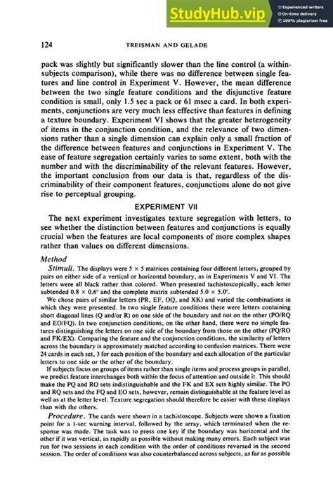 A Feature Integration Theory Of Attention Pdf Physics Science