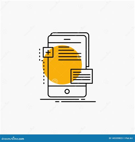 Frontend Interface Mobile Phone Developer Line Icon Stock Vector Illustration Of Service