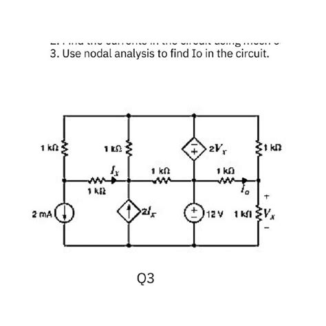 Solved Use Nodal Analysis To Find Io In The Circuit Q Chegg