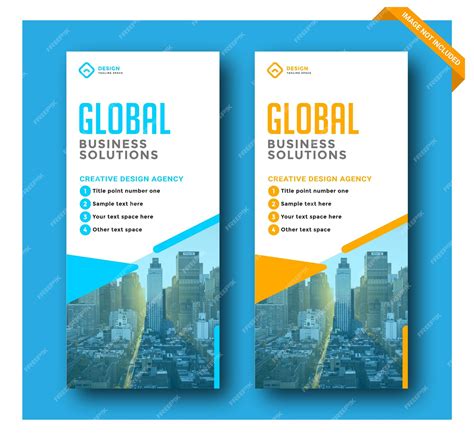 롤업 배너 템플릿 프리미엄 벡터