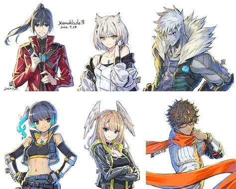 Main Characters Portraits Xenoblade Chronicles 3 Art Gallery Xenoblade Chronicles Character