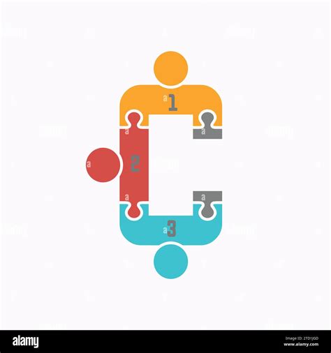 Collaborative Achievement Icon Logo Stylized Figures On Interlocking