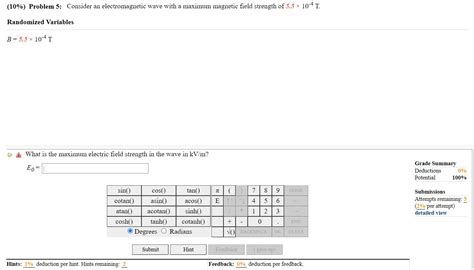 Solved Problem Consider An Electromagnetic Wave Chegg