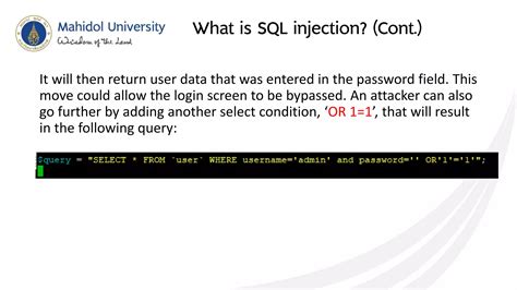 Sql Injection Prevention Techniques Pptx Databases Computer Software And Applications