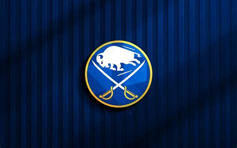 Download 4k Buffalo Sabres 3d Logo Nhl Blue 3d Background Hockey