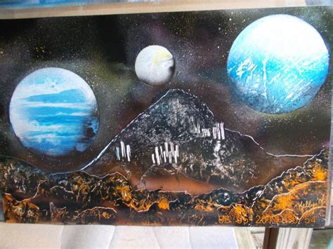Spray Paint Space Art