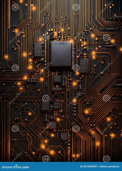 Inner And Outer Circuit Board Motherboard Abstract Background Futuristic Wallpaper Cpu Chip