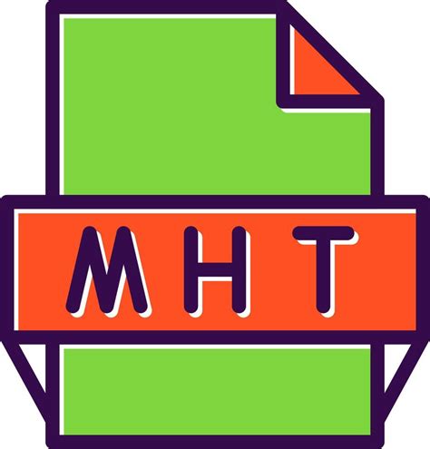 Mht File Format Icon 15830893 Vector Art At Vecteezy