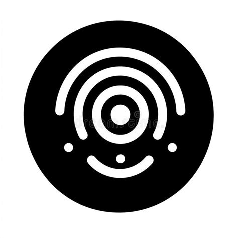 Minimalist Circular Symbol With Concentric Lines And Dots Stock Illustration Illustration Of