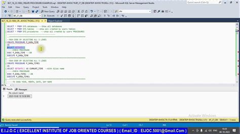 16 23 1008 microsoft sql server tutorials 0027 create procedure parameter in procedures