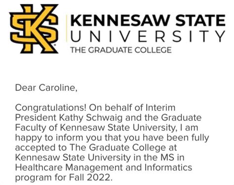 I Am Thrilled To Be Starting A New Chapter In My Career With Kennesaw