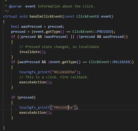 Setting Button Pressed And Released Events Stmicroelectronics Community