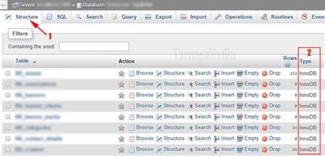 Cara Mengetahui Storage Engine Database Mysql Melalui Phpmyadmin