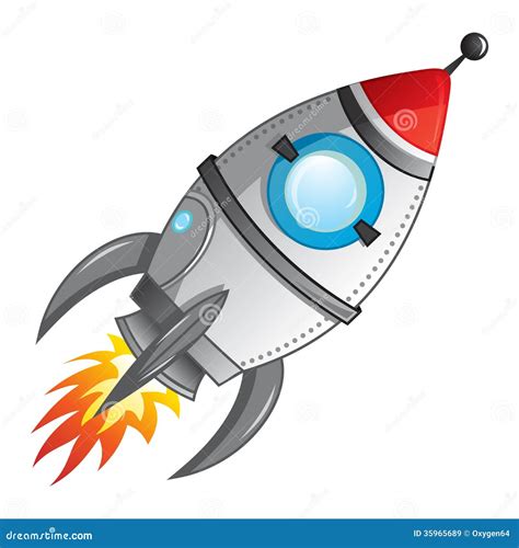Rocket Launch Stock Vector Illustration Of Flame Engine 35965689