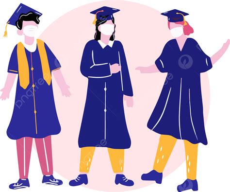 손으로 그린 만화 파란색 졸업 그림 마스크 학교 교육 Png 일러스트 및 벡터 에 대한 무료 다운로드 Pngtree