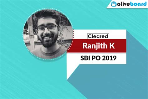 Success Story Of Ranjith K Cleared Sbi Po 2019