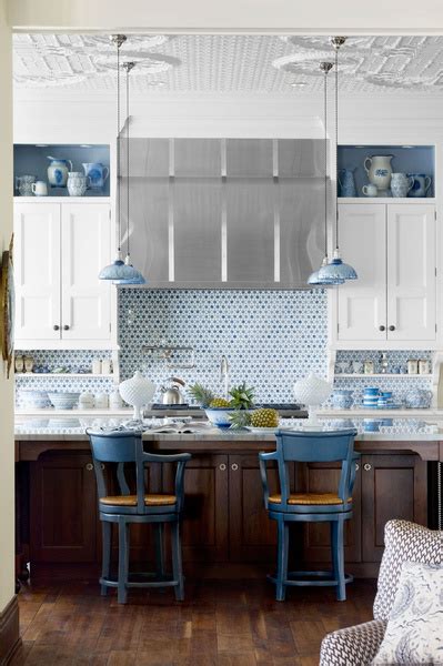 Синий фартук на кухне: 20 примеров | myDecor