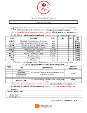 Fillable Online Women S Fashion Order Form Template Fax Email Print PdfFiller