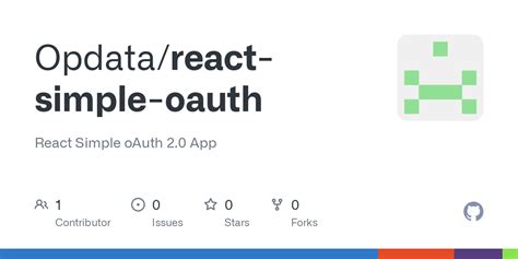 GitHub Opdata React Simple Oauth React Simple OAuth App
