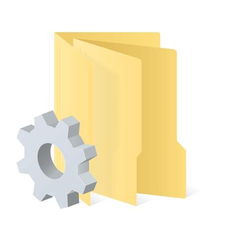 Premium Vector File Computer Folder And Document With Gear Icon
