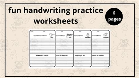 Fun Handwriting Practice Worksheets By Teach Simple Worksheets Library