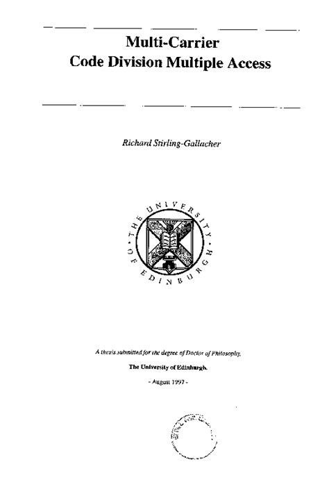 Pdf Multi Carrier Code Division Multiple Access