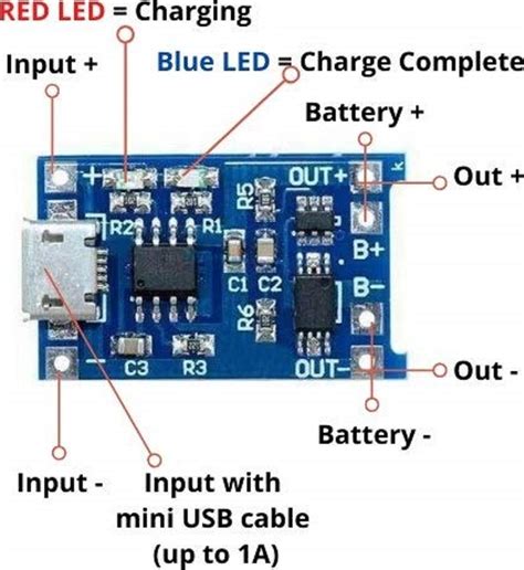 generic tp4056 mini micro usb lithium battery charger module 1a