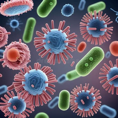 Danger Pathogens Ai Generatet Stock Illustration Illustration Of