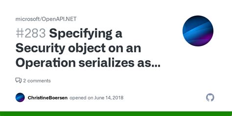 specifying a security object on an operation serializes as an empty object · issue 283