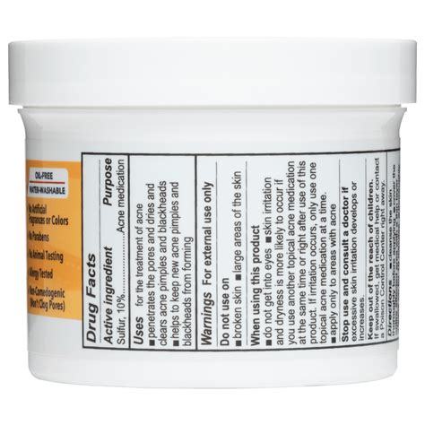 De La Cruz® Acne Treatment Maximum Strength with 10% Sulfur 5.5 OZ. (156 g)