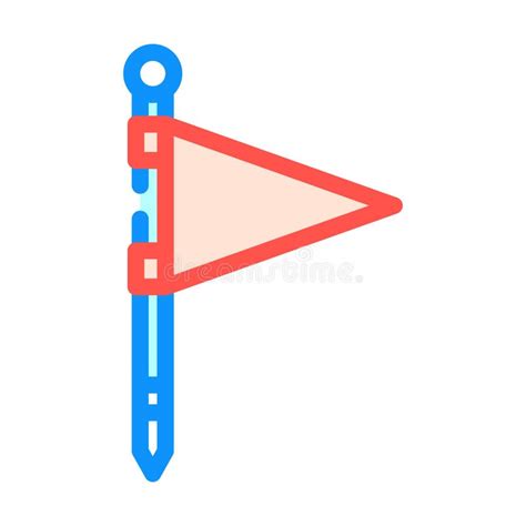 flag red pointer map location color icon vector illustration stock vector illustration of