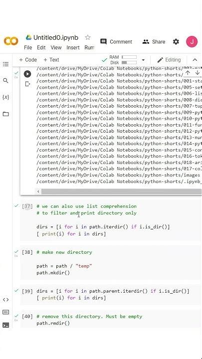 How To Make Remove And Iterate Directories With Python Path Python Programming Shorts Youtube