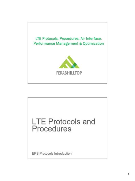 Lte Protocol Procedure Performance Management And Optimization Training