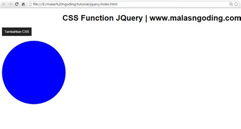 Belajar Jquery Menambahkan Css Dengan Jquery