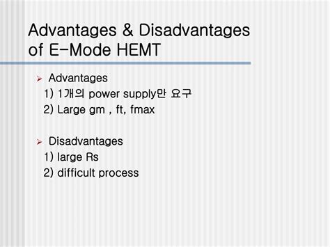 Ppt High Performance E Mode Hemt And The Application Powerpoint Presentation Id 3897785