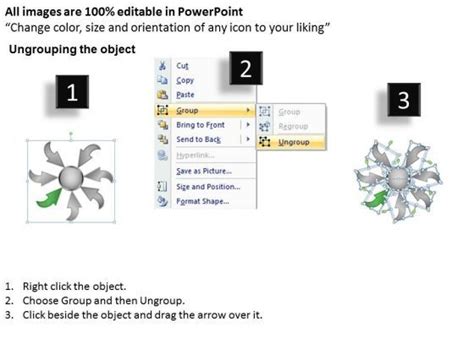Arrows Converging Towards Single Task Process Cycle Layout Diagram PowerPoint Templates