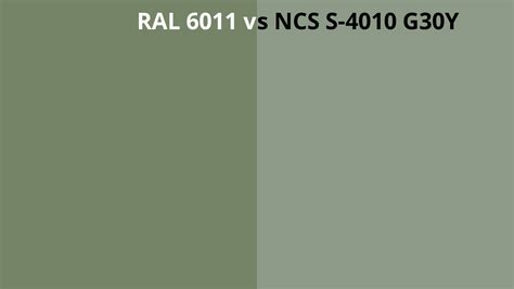 Ral 6011 Vs Ncs S 4010 G30y Ral Colour Chart Uk