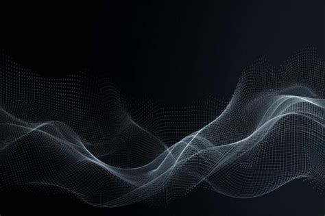 Premium Ai Image Wave Of Dots And Weave Lines Abstract Background Network Connection Structure