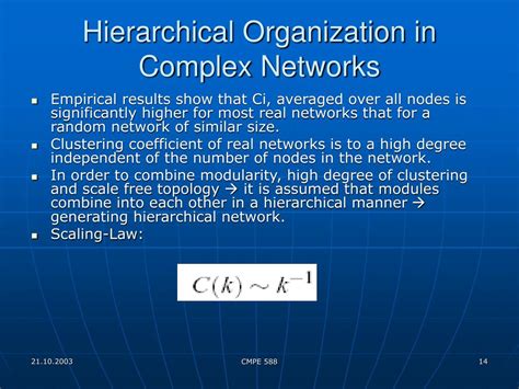 Ppt Scale Free And Hierarchical Structures In Complex Networks