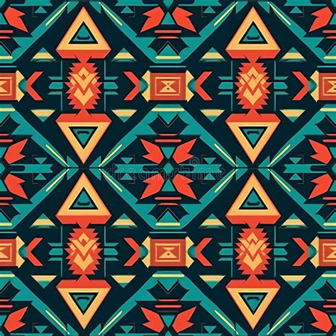 Weaving Stories With Seamless Aztec Patterns Stock Illustration