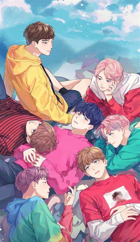عکس بی تی اس کارتونی 💜 عکس های فانتزی Bts پیکوپیکس