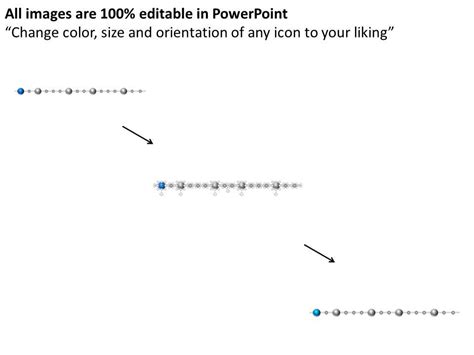 in five staged linear timeline analysis diagram powerpoint template