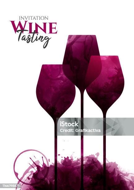 길게 된 레드 와인 3 잔의 일러스트 와인 얼룩과 방울 샘플 텍스트가 있는 흰색 배경입니다 우아하고 창의적이며 예술적입니다 포스터 전단지 배너 잡지 표지 장식 가득 찬에