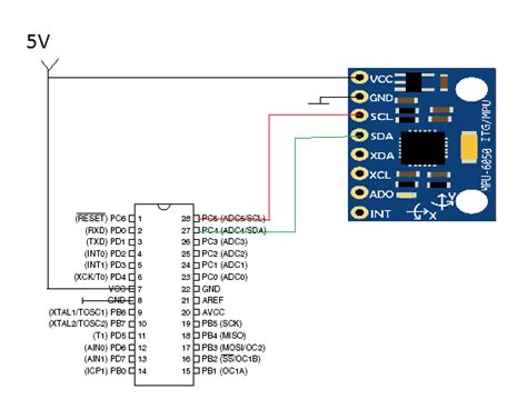 Atmega Connection Atmega8 With MPU6050 Stack Overflow